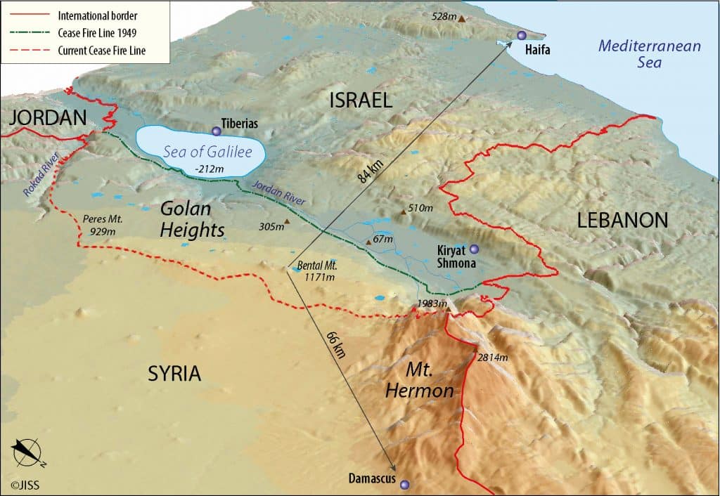Israel’s Presence on the Golan Heights | Golan Heights map